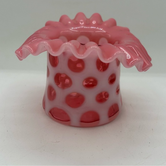 Fenton | Accents | Vintage Mcm Fenton Cranberry Opalescent Art Glass ...